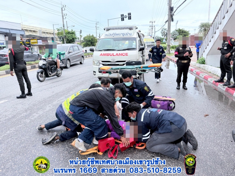 สงขลา | ระทึกหนุ่มวัย 14 ปี กระโดดสะพานลอยหน้าม.ทักษิณ บาดเจ็บ || Hatyaifocus.com